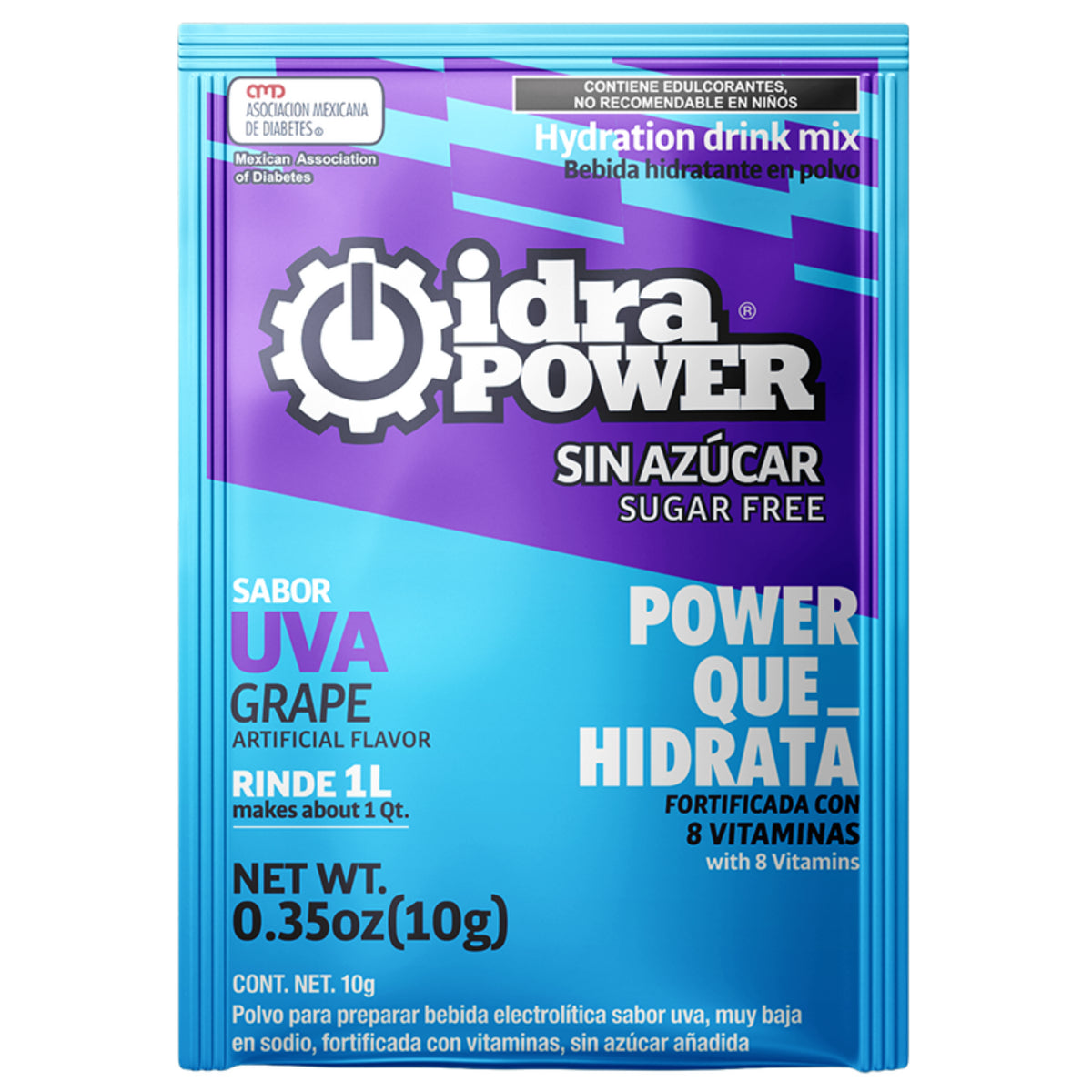 SOBRE BEBIDA HIDRATANTE UVA S/AZUCAR P/1 LTS IDRAPOWER — TOMACO