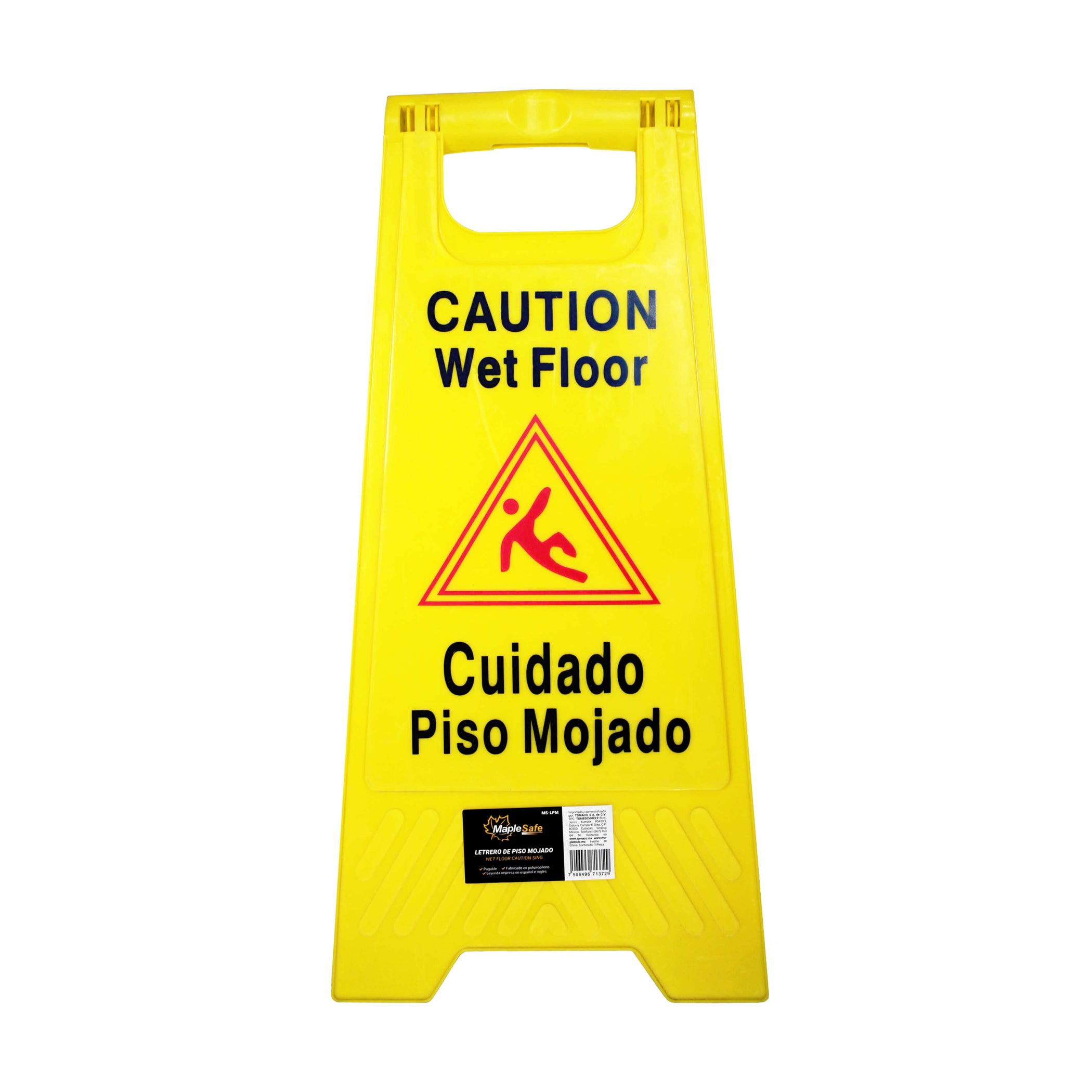 Inicio LETRERO PLEGABLE C/IMPRESION PISO MOJADO MAPLE SAFE